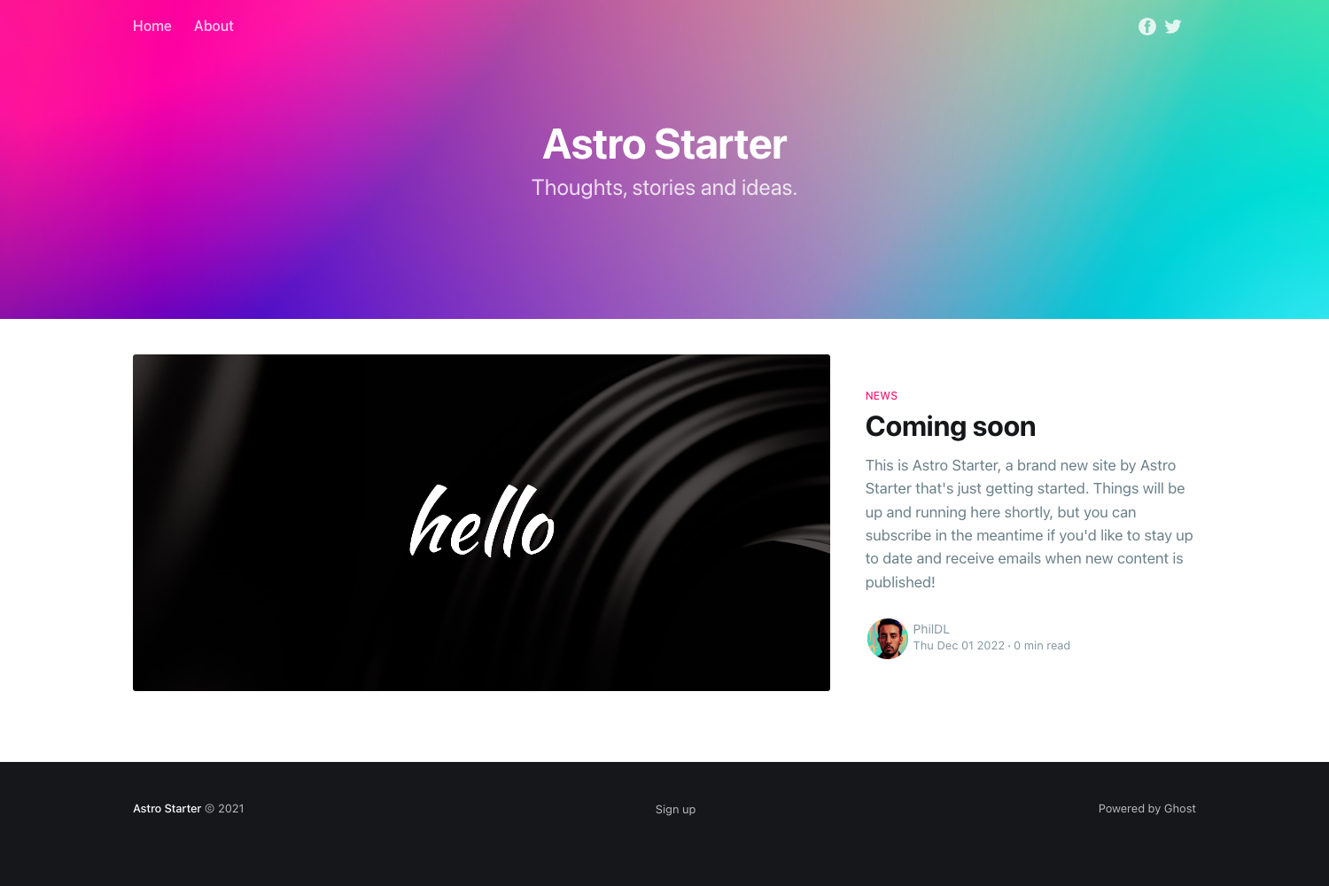 Astro Starter Ghost