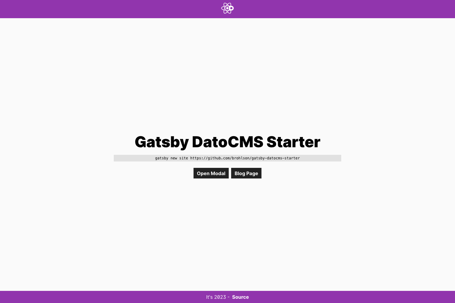 Gatsby Datocms Starter