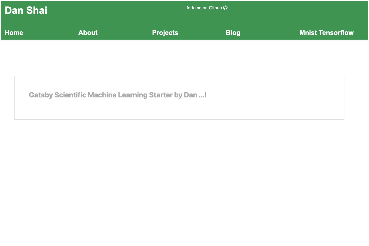 Gatsby Machine Learning Starter Gatsby Machine Learning Starter