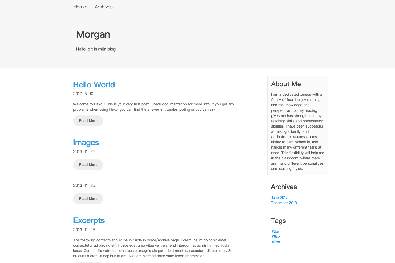 Hexo Theme Morgan