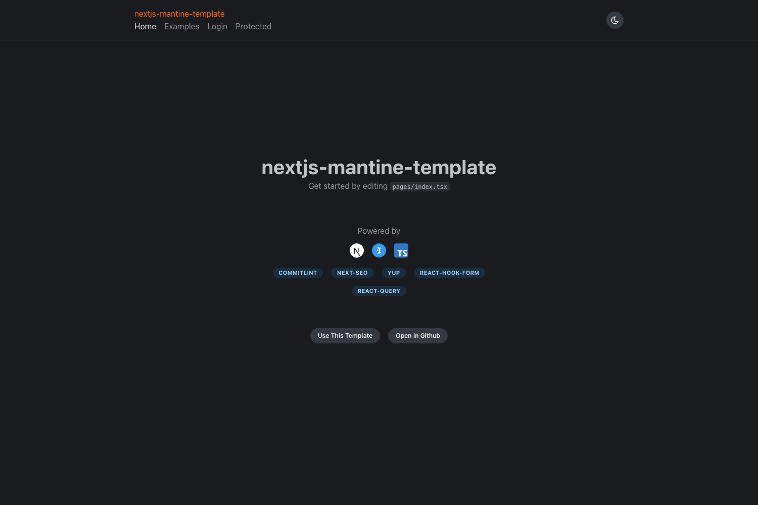 Nextjs Mantine Template