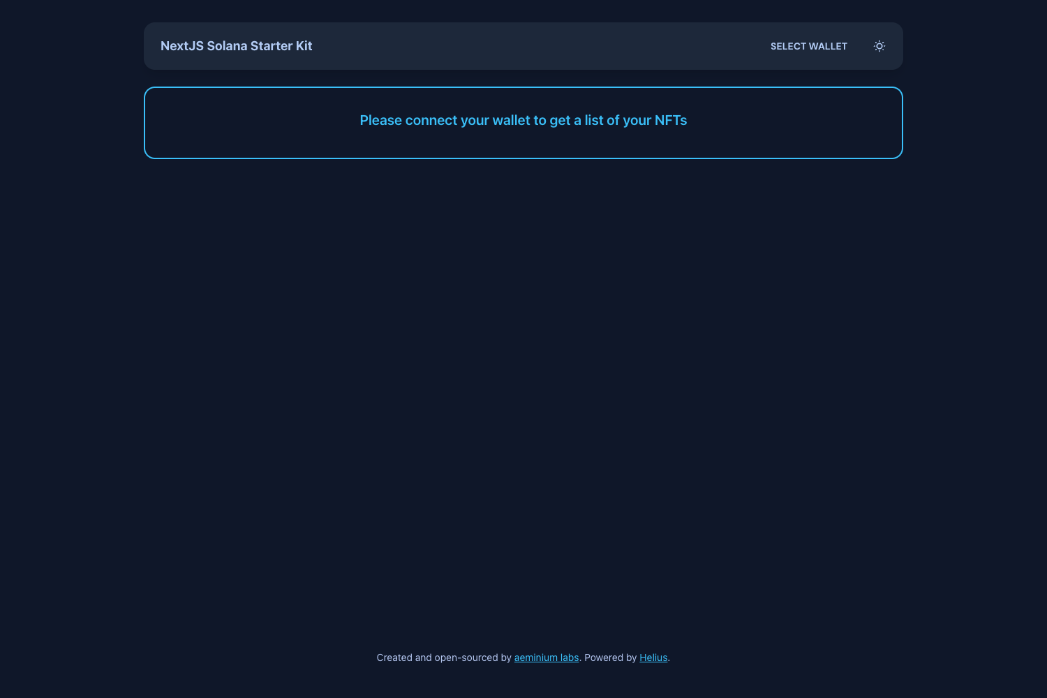 Nextjs Solana Starter Kit