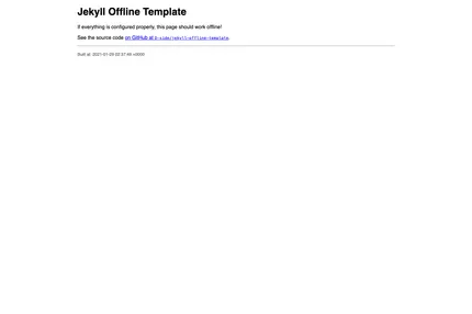 Jekyll Offline Template